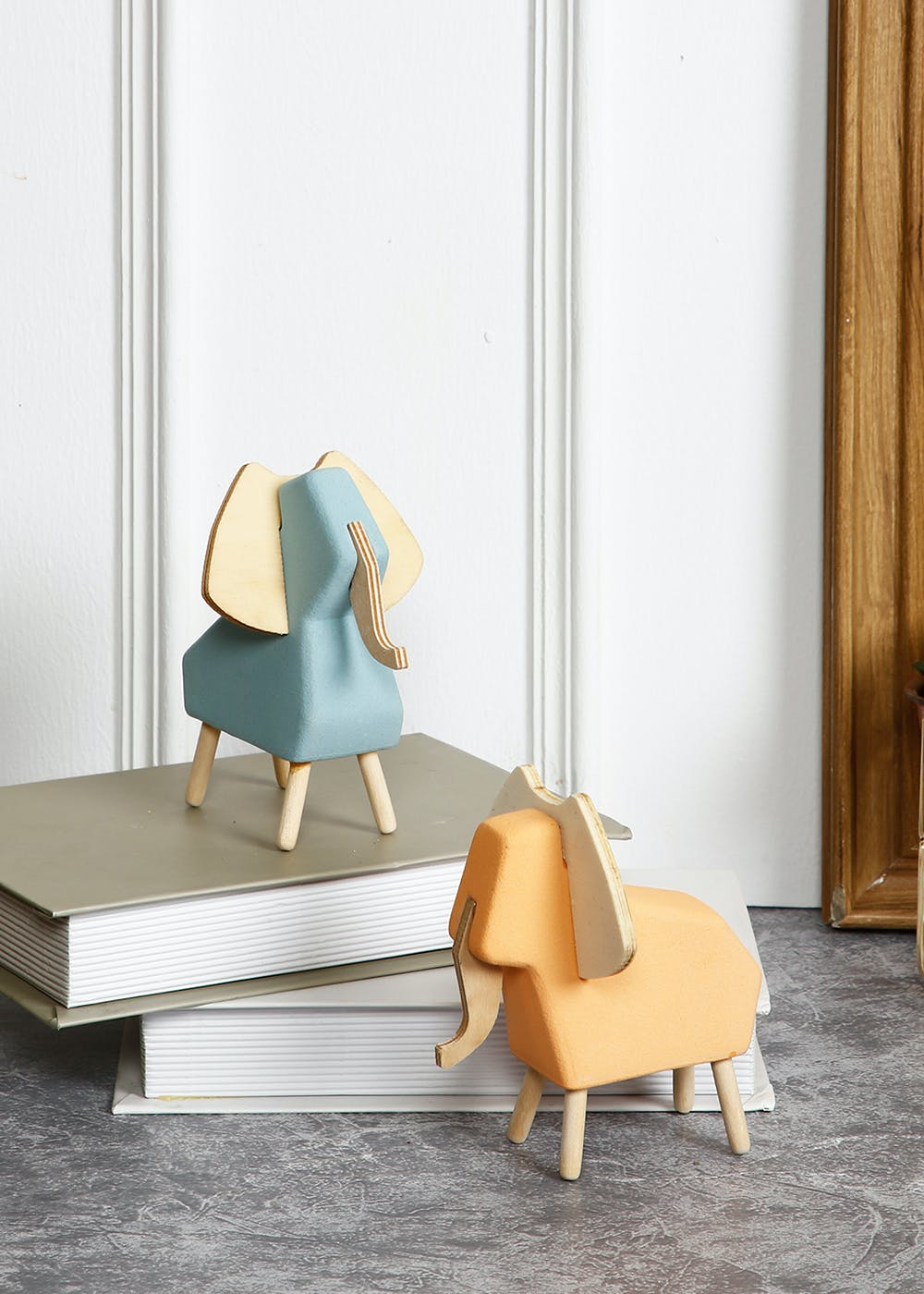 Get Wooden Blend Colourful Elephant Pair at ₹ 1699 | LBB Shop