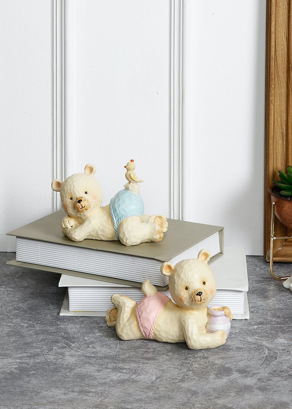 Get Set Of Two Polyraisin Playful Bear Showpieces at ₹ 1999 | LBB Shop