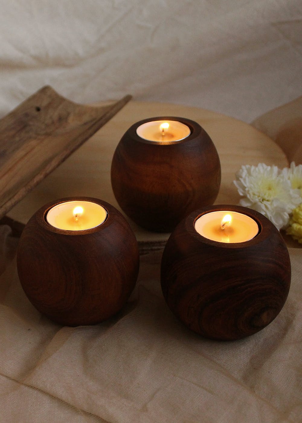 Get Spherical Tea-Lights - Set of 3 at ₹ 1499 | LBB Shop