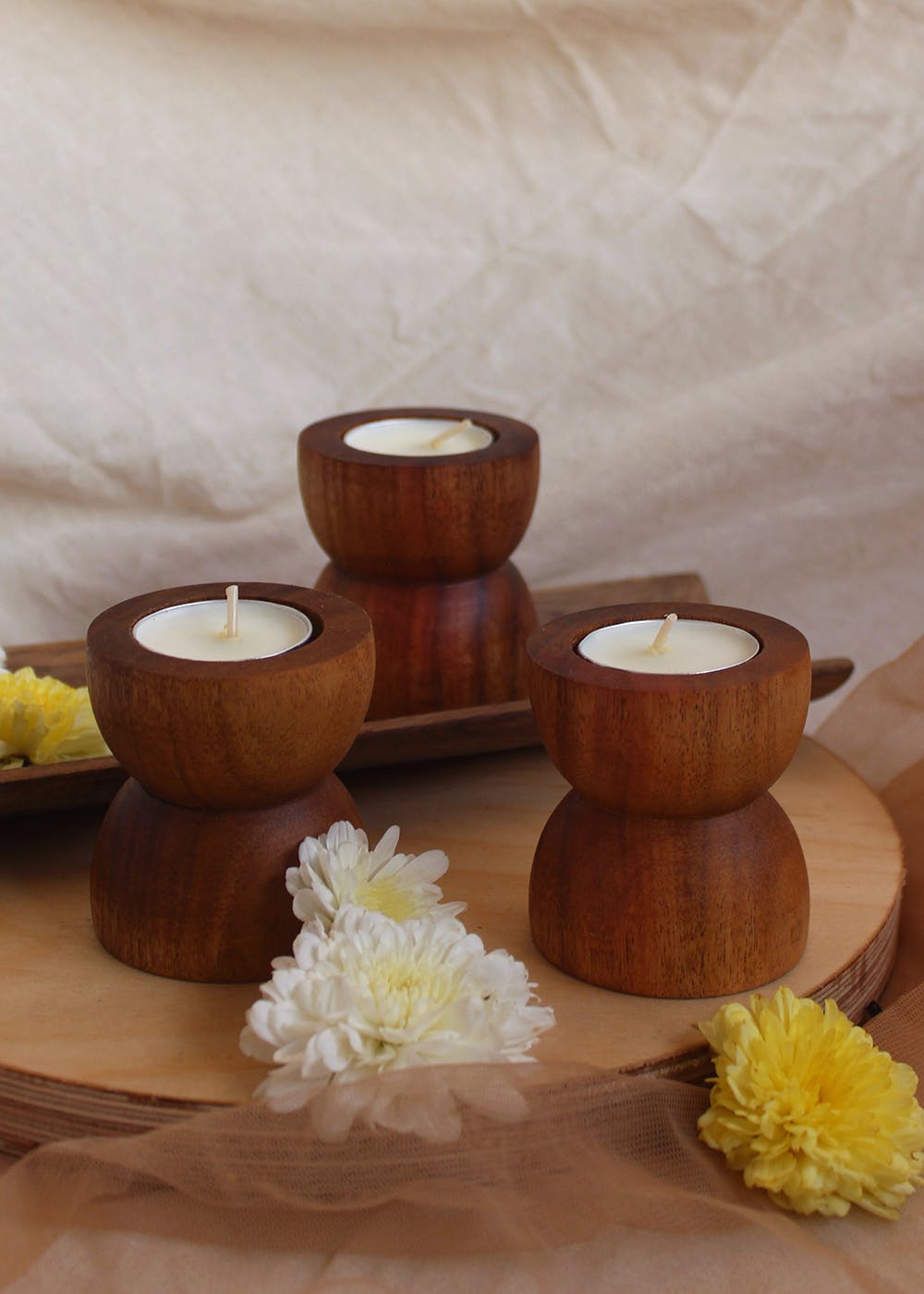 Get Drum Tea-light - Set of 3 at ₹ 1499 | LBB Shop
