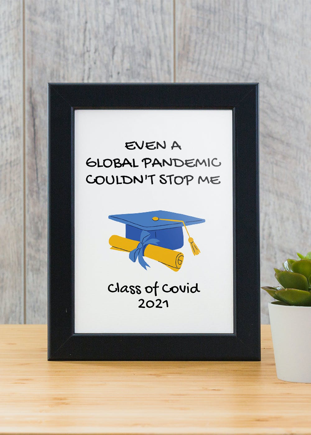 Get Pandemic Graduation Gift 2021 Framed Artwork | Convocation Cap at ...