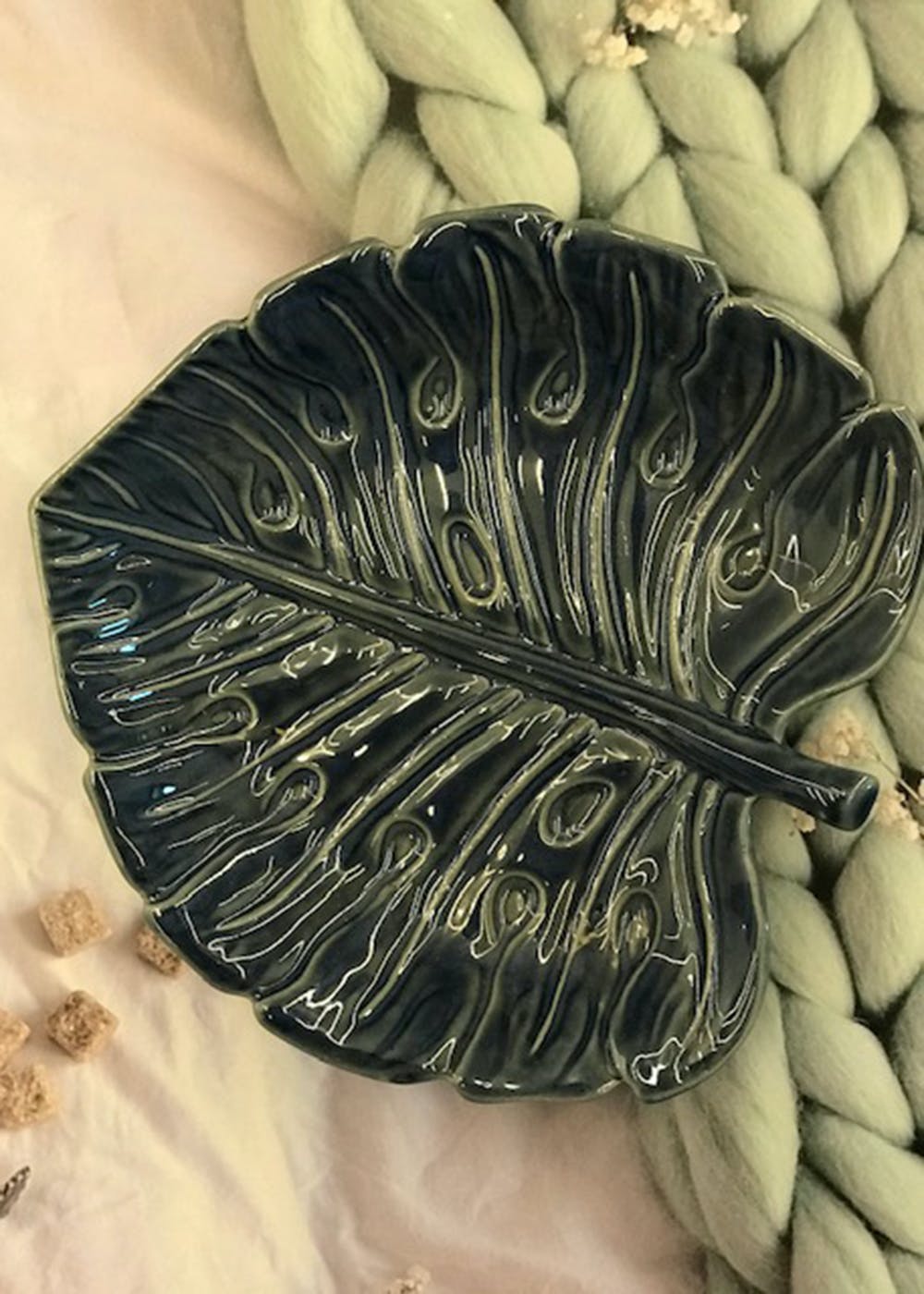 Get Studio Pottery Leaf Platter at ₹ 1399 | LBB Shop