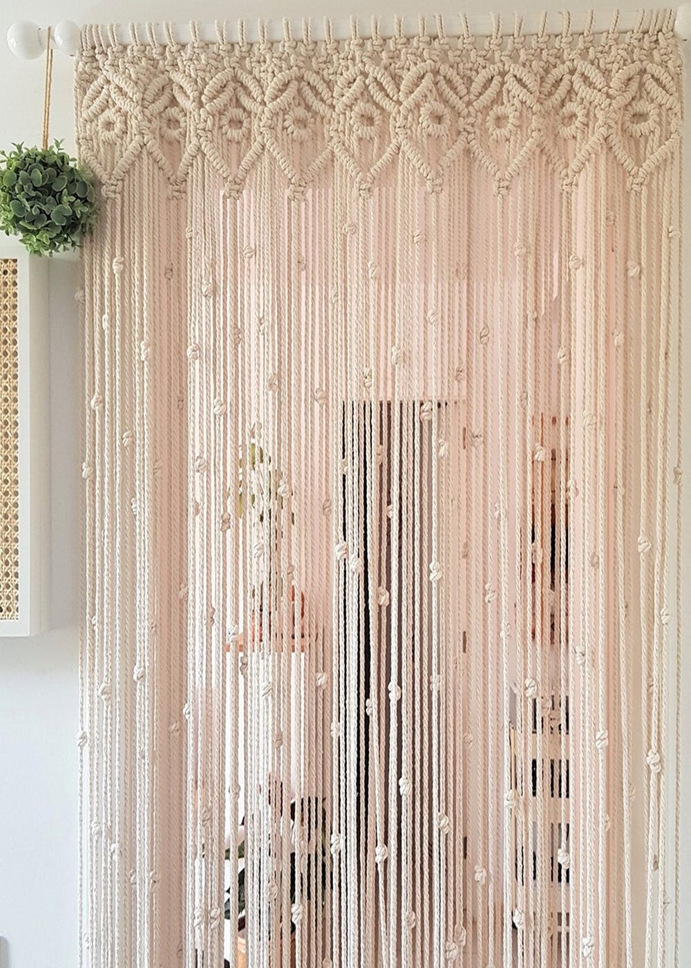 Get Cotton Rope Fringe Design White Curtain at ₹ 1378 | LBB Shop