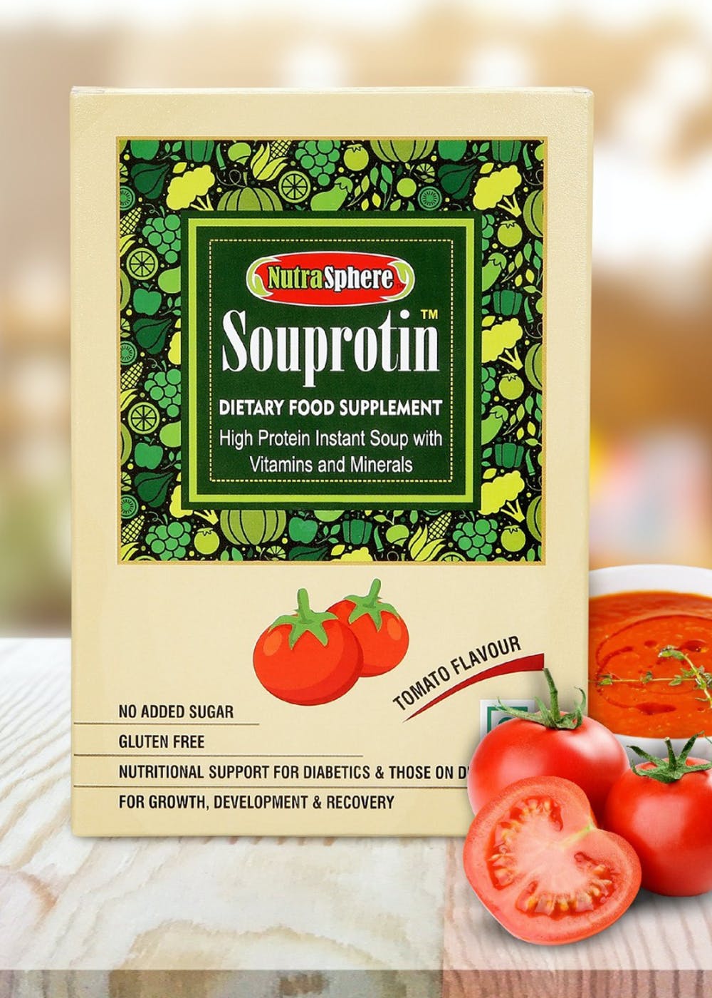 Get Instant Tomato Protein Soup Mix with Vitamins & Minerals (6 ...
