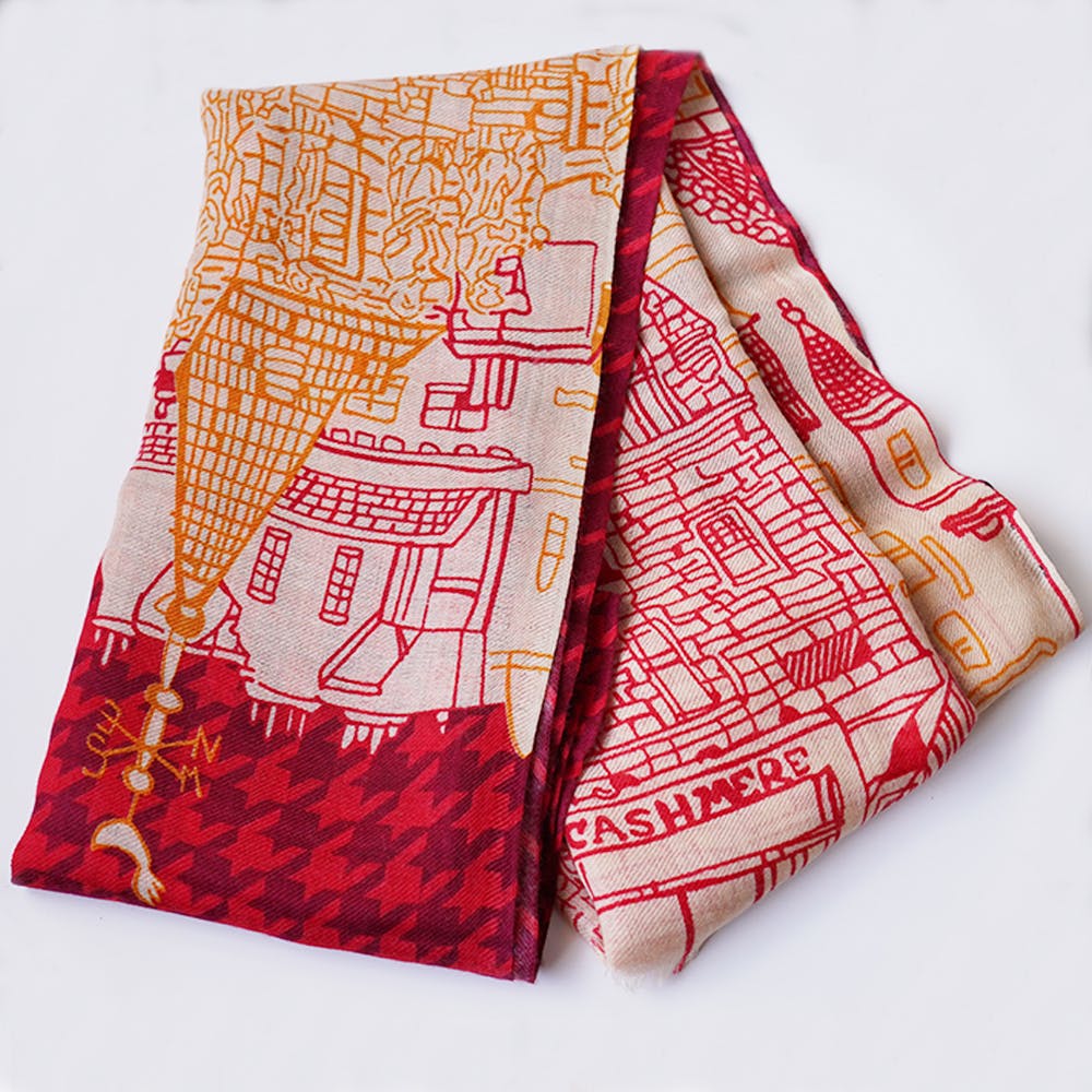 Get Red & White Stole at ₹ 1594 | LBB Shop
