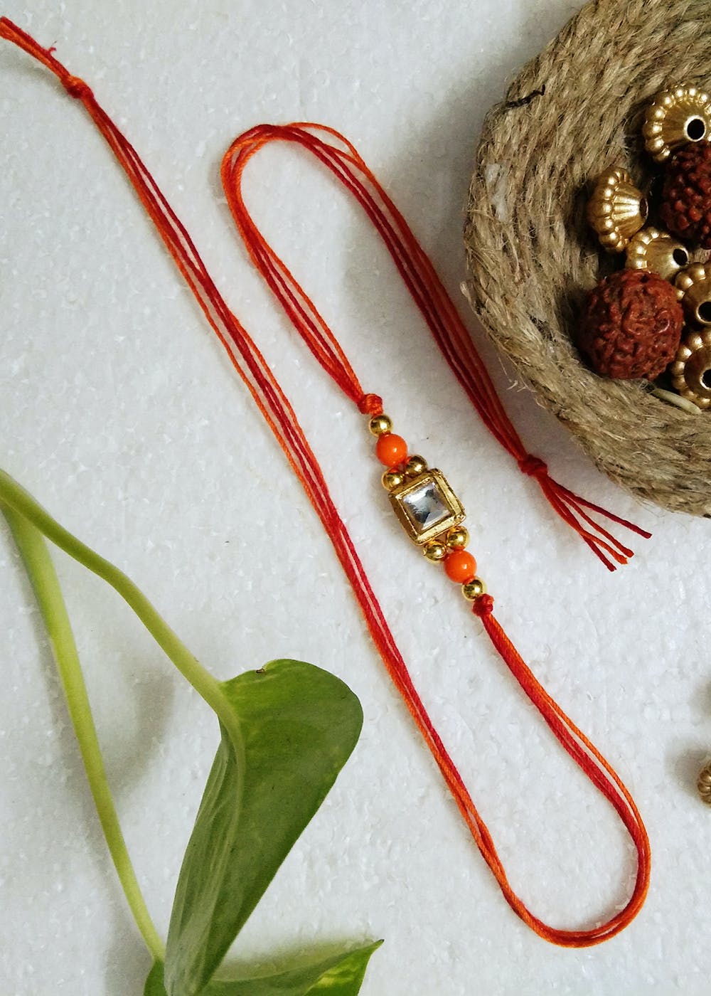 Get Square Kundan And Beads Rakhi at ₹ 270 | LBB Shop