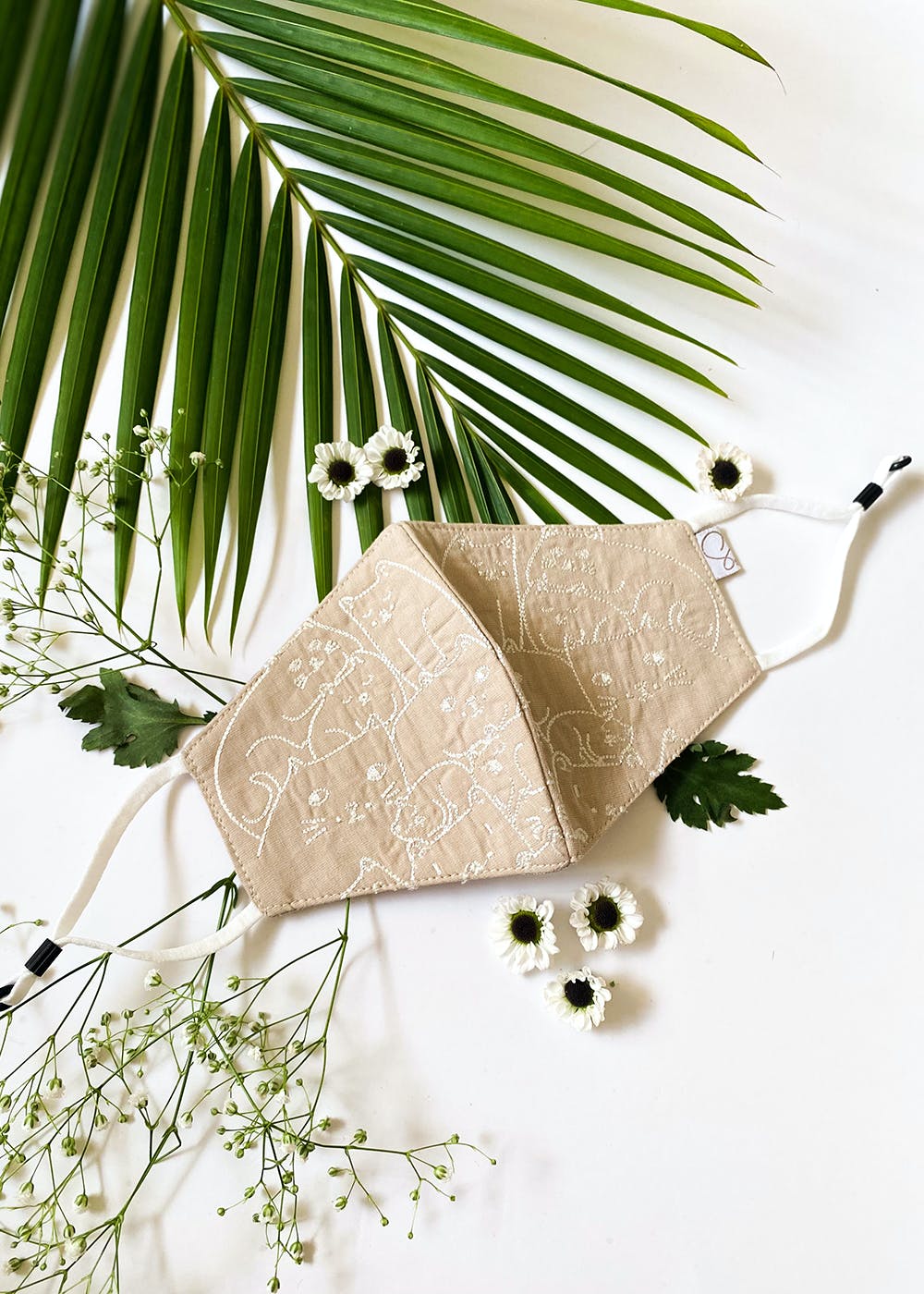 Get The Beige Meow Doodle Mask at ₹ 699 | LBB Shop