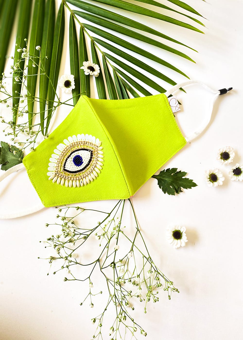 Get The Lime Green Evil Eye Mask at ₹ 799 | LBB Shop