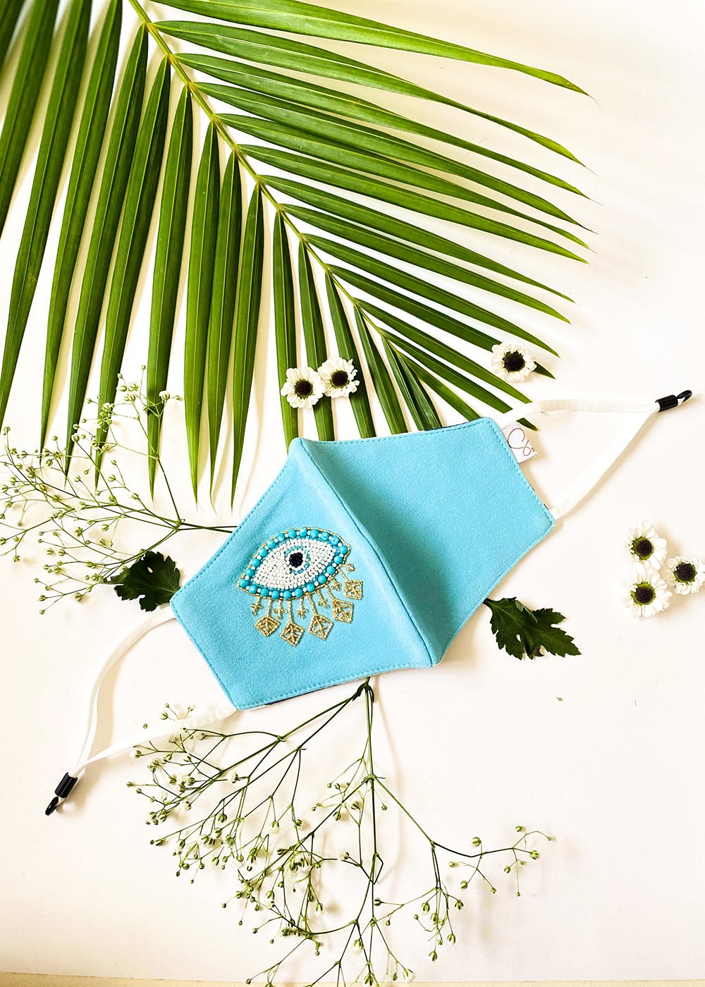 Get The Sky-Blue Evil Eye Mask at ₹ 799 | LBB Shop