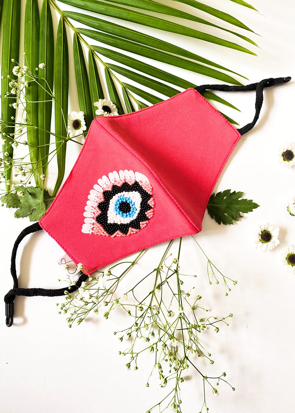 Get The Tomato Pink Evil-Eye Mask at ₹ 799 | LBB Shop