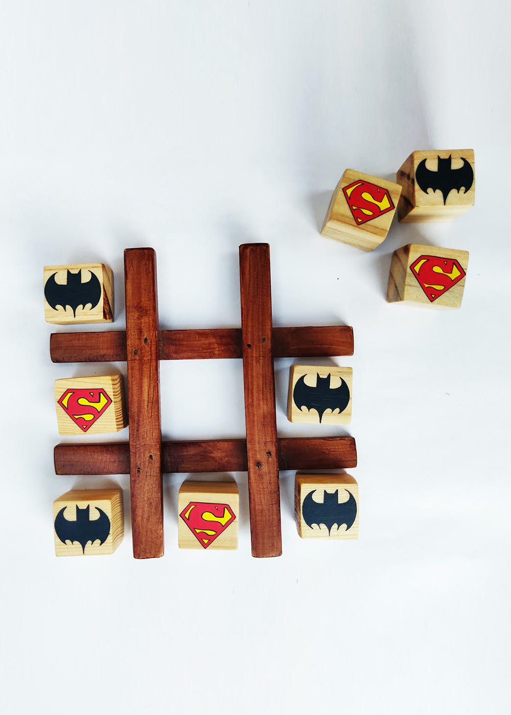 Get Superman Vs Batman Tic-Tac-Toe Board Game at ₹ 1645 | LBB Shop