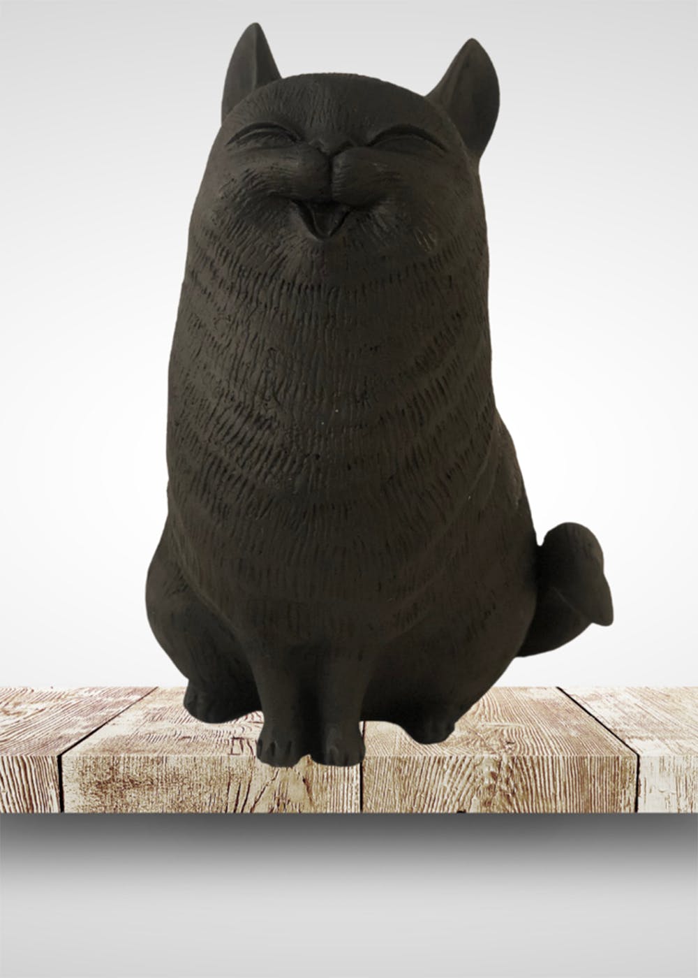 Get Happy Fat Cat Sculpture - Black at ₹ 1999 | LBB Shop