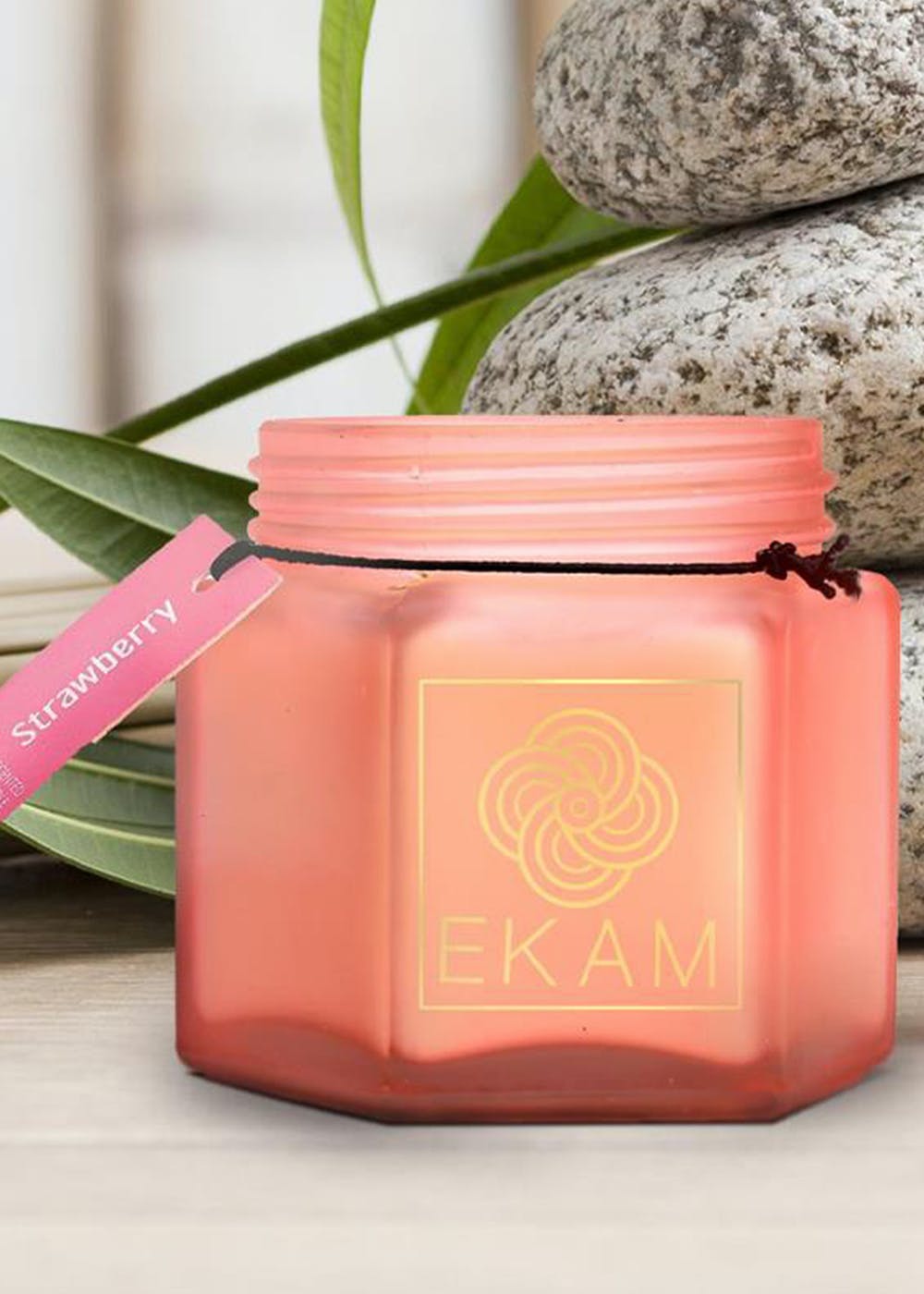 Get Strawberry Hexa Jar Soy Wax Scented Candle at ₹ 350 | LBB Shop