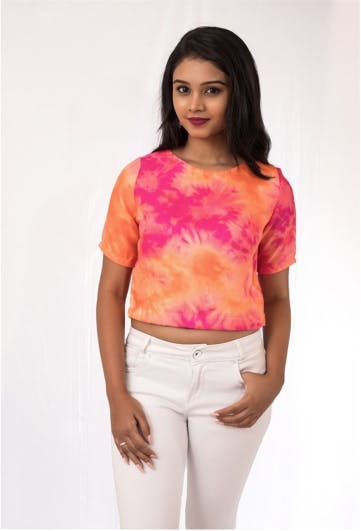 Get Sunset Batik Crop Top at ₹ 649 | LBB Shop