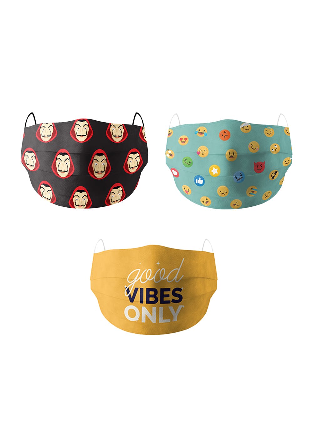 Get Mood 2020 Pack of 3 Super Safe Masks at ₹ 499 | LBB Shop