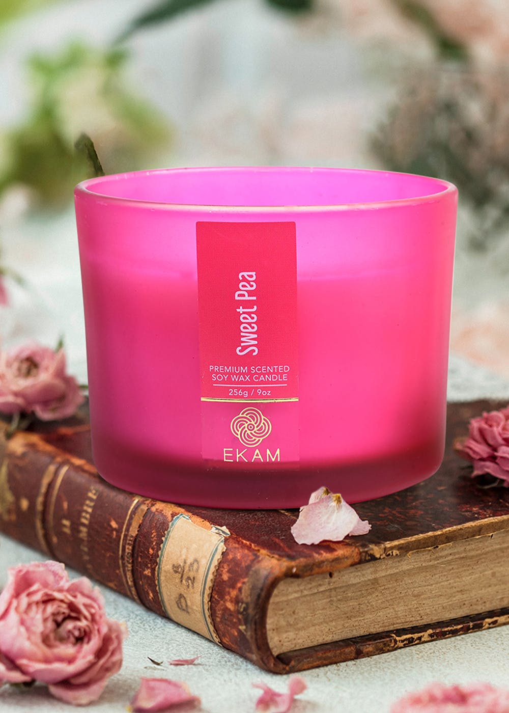 Get Sweet Pea 3 Wick Soy Wax Scented Candle at ₹ 1400 | LBB Shop