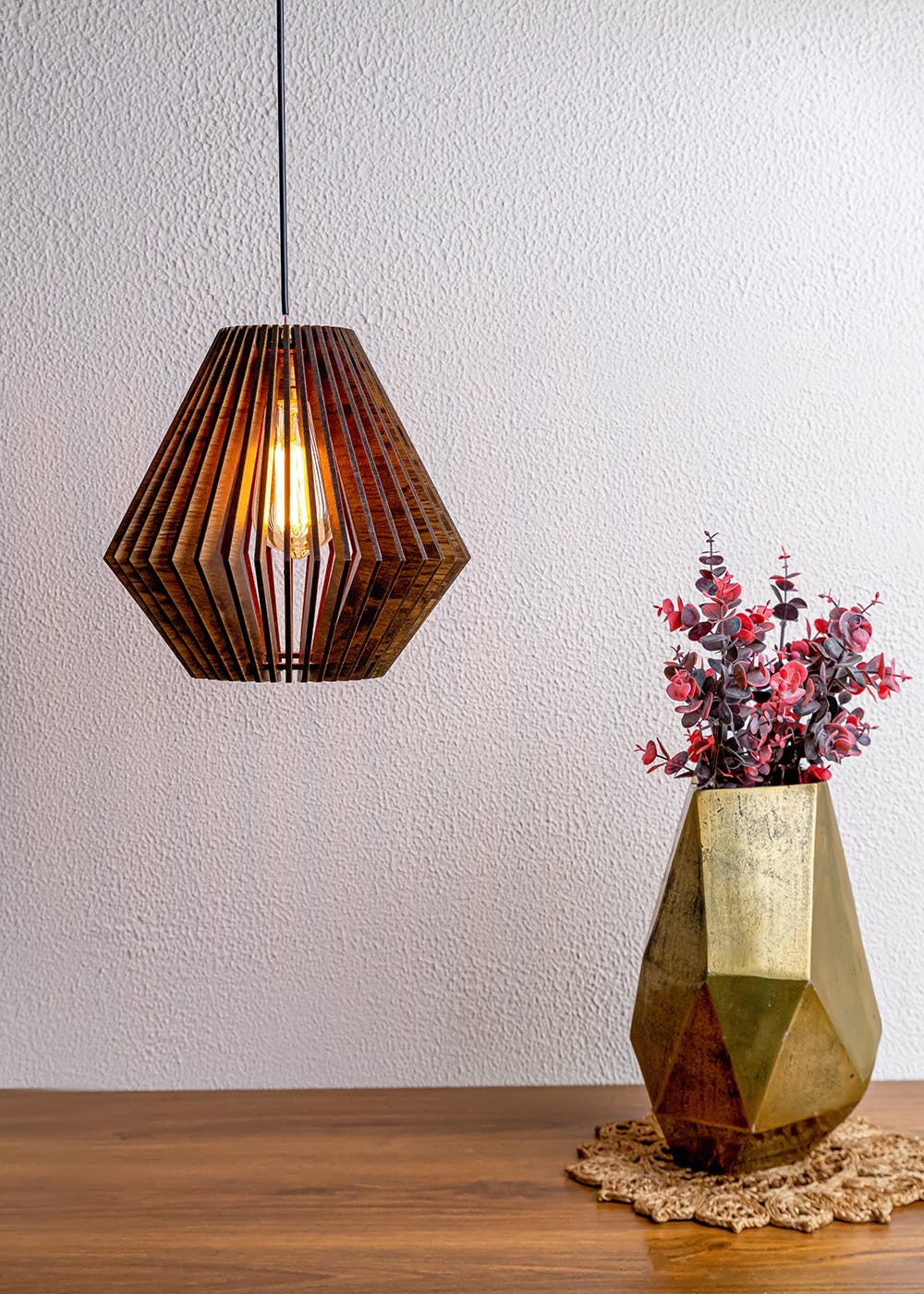 Get Cyan Pine Wood Ceiling Lamp at ₹ 2999 | LBB Shop