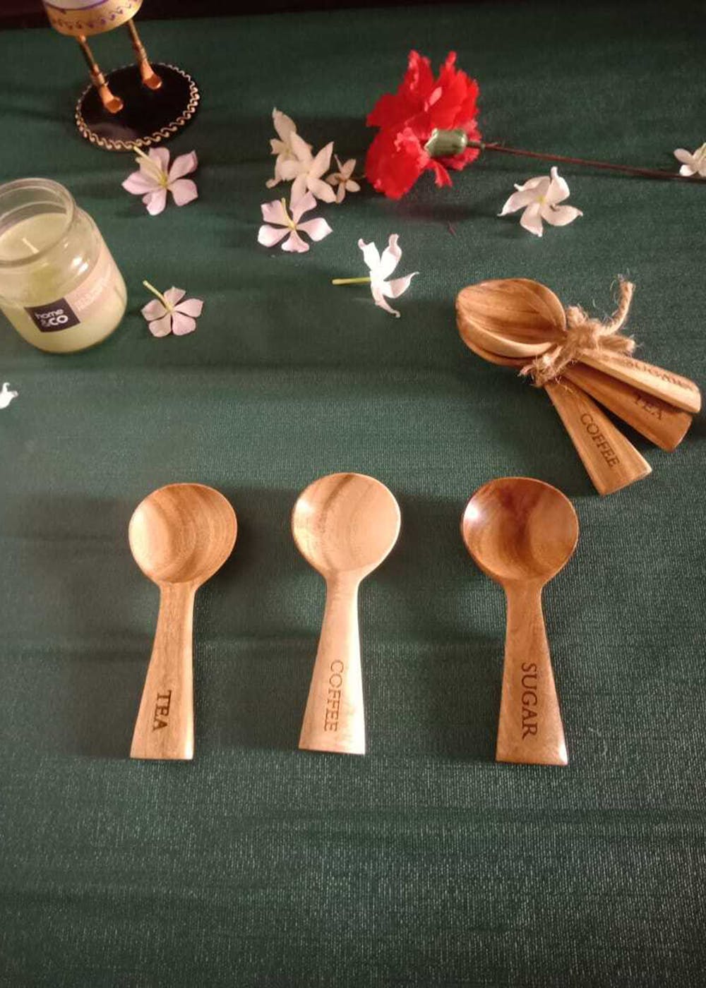 Get Tea/Coffee Spoon Engraved (Teak Wood) - Set of 3 at ₹ 532 | LBB Shop