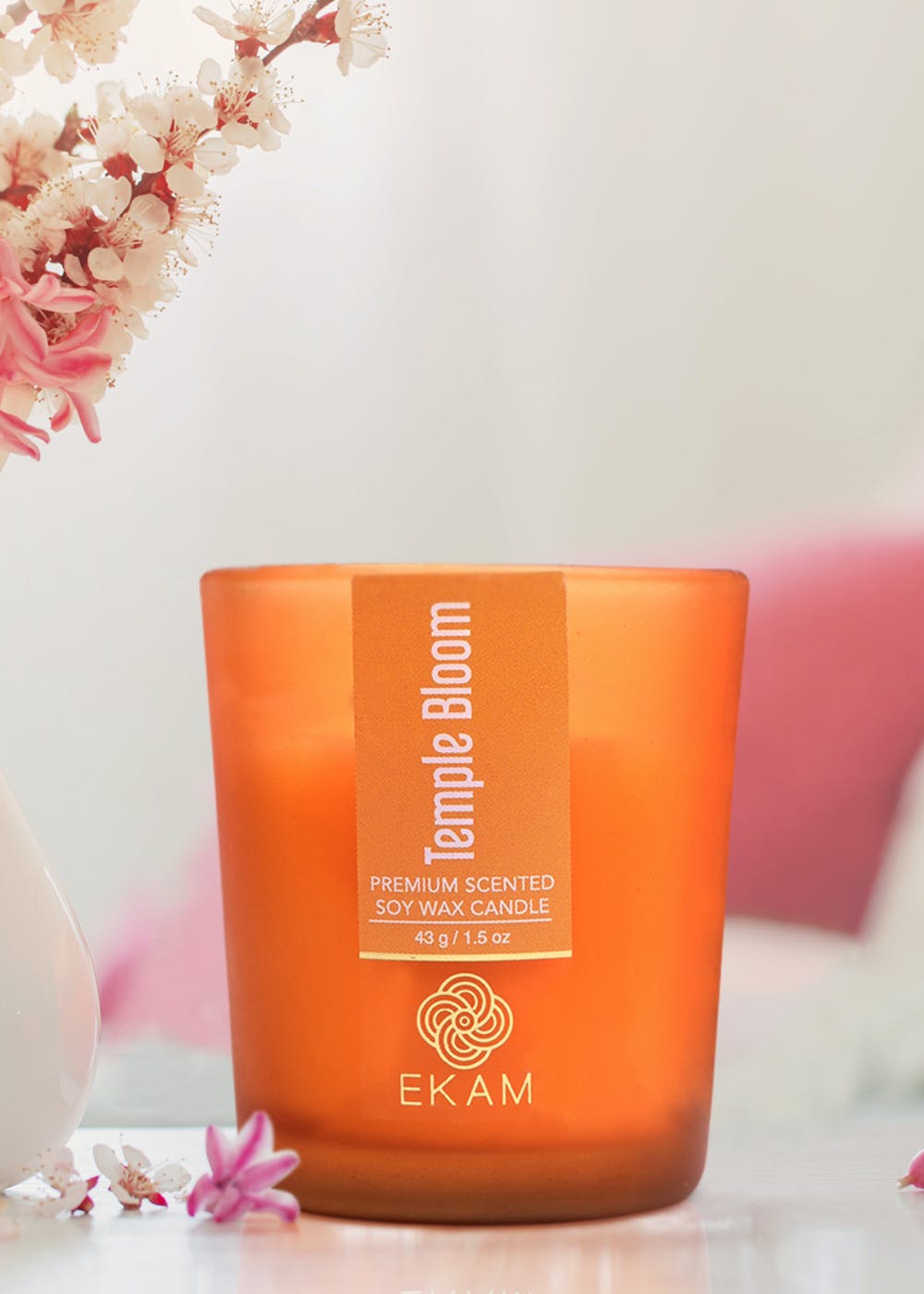 Get Temple Bloom Shot Glass Soy Wax Scented Candle at ₹ 200 | LBB Shop