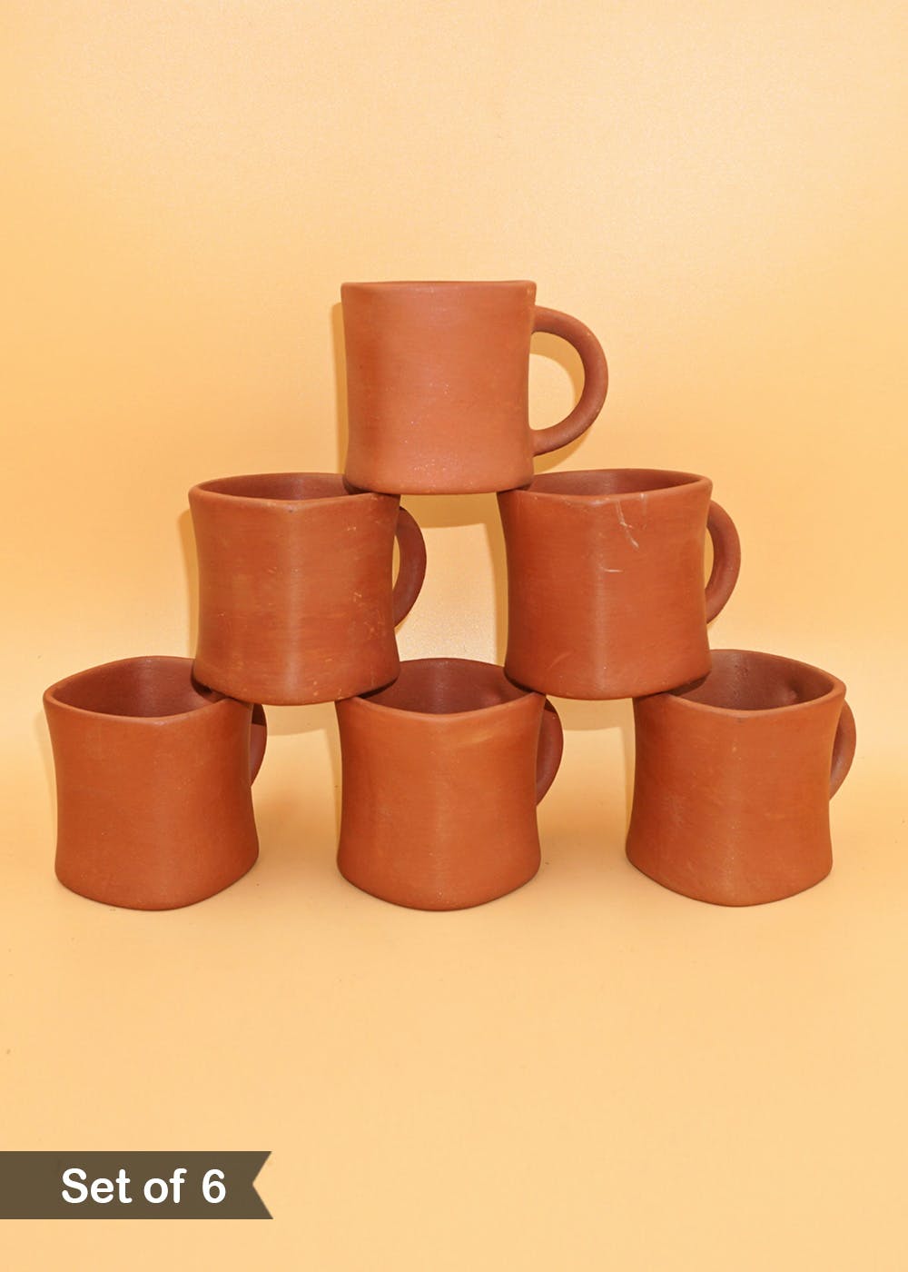 Get Terracotta Square Tea Cup - Set of 6 at ₹ 699 | LBB Shop