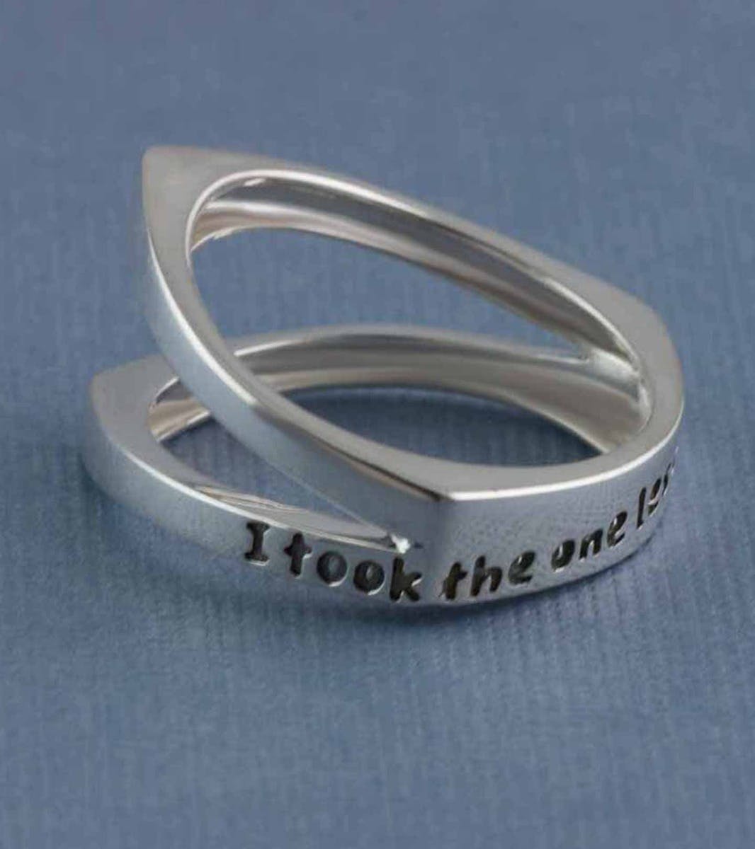 Get The Road Not Taken Message Ring at ₹ 1799 | LBB Shop