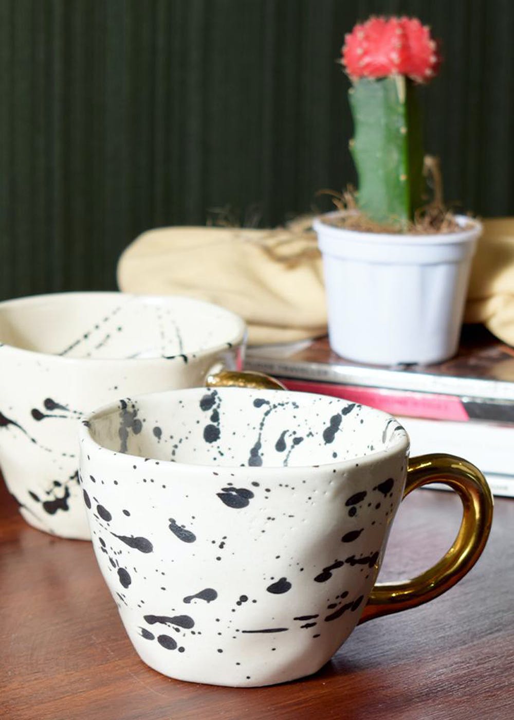 Get Bohemian Inked Tea Cups Set of 6 at ₹ 3199 | LBB Shop