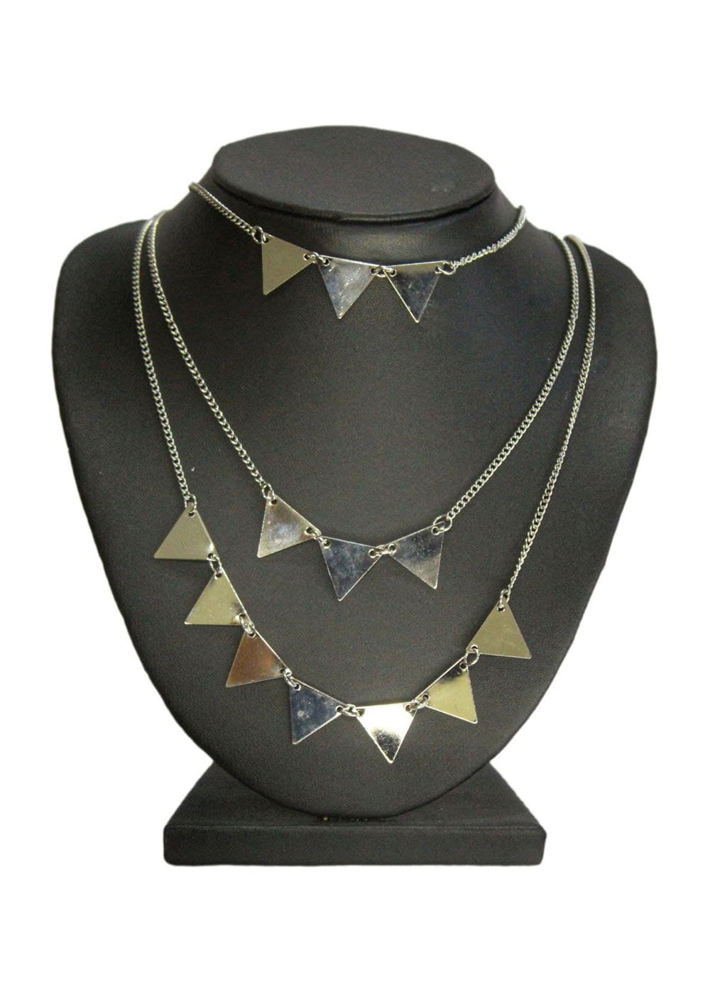 Get Triangle Triple Layered Necklace at ₹ 609 | LBB Shop