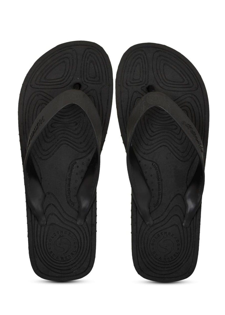 Get Textured Solid V-Strap Flip-Flops at ₹ 329 | LBB Shop