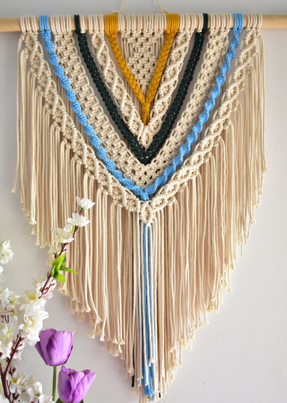 Get Multicolour Macrame Large Wall Hanging at ₹ 3700 | LBB Shop