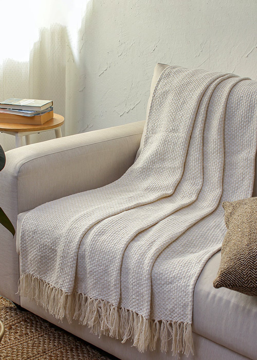 Get House This Vindhya Throw Natural at ₹ 1999 | LBB Shop