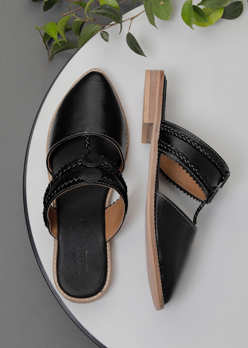 Get Braid Detail Closed Toe Slides at ₹ 1499 | LBB Shop