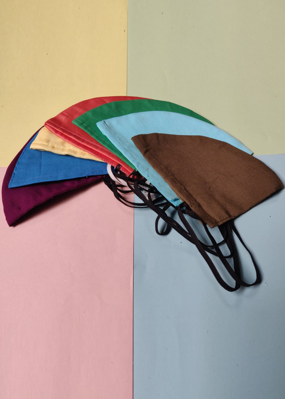 Get Set of 7 Cotton Solid Basic Masks at ₹ 450 | LBB Shop