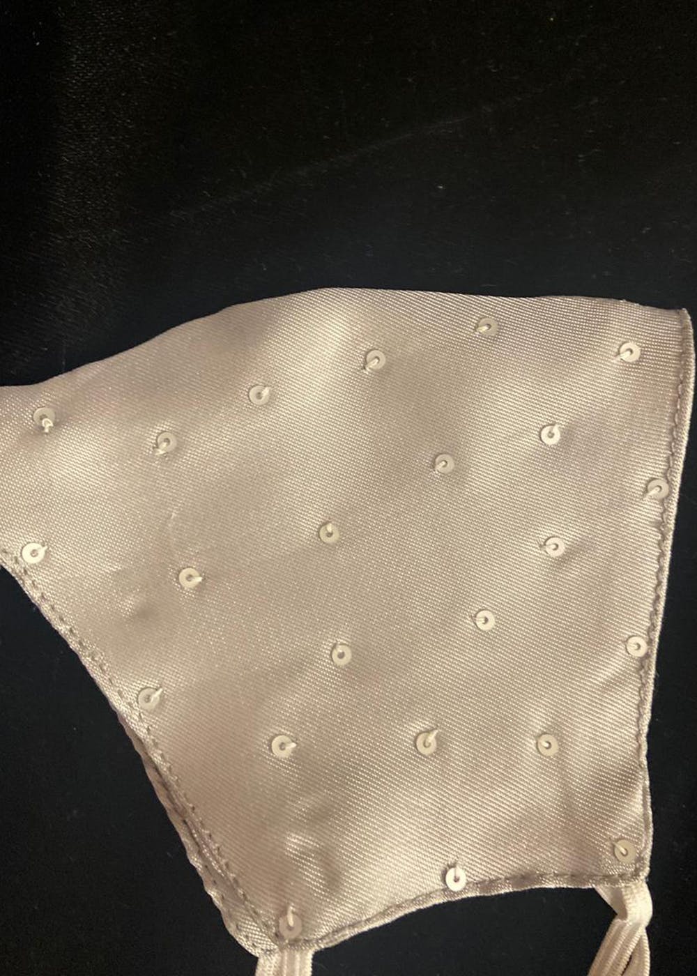 Get Sequin Detail Beige Basic Mask at ₹ 325 | LBB Shop