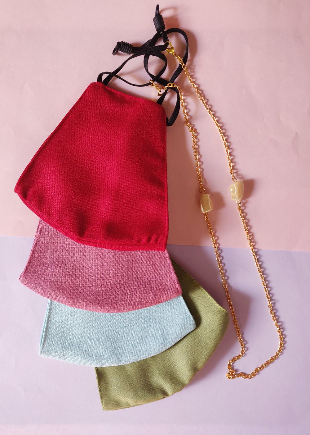 Get Set Of 4 Triple Layered Solids And Pastel Mask at ₹ 699 | LBB Shop