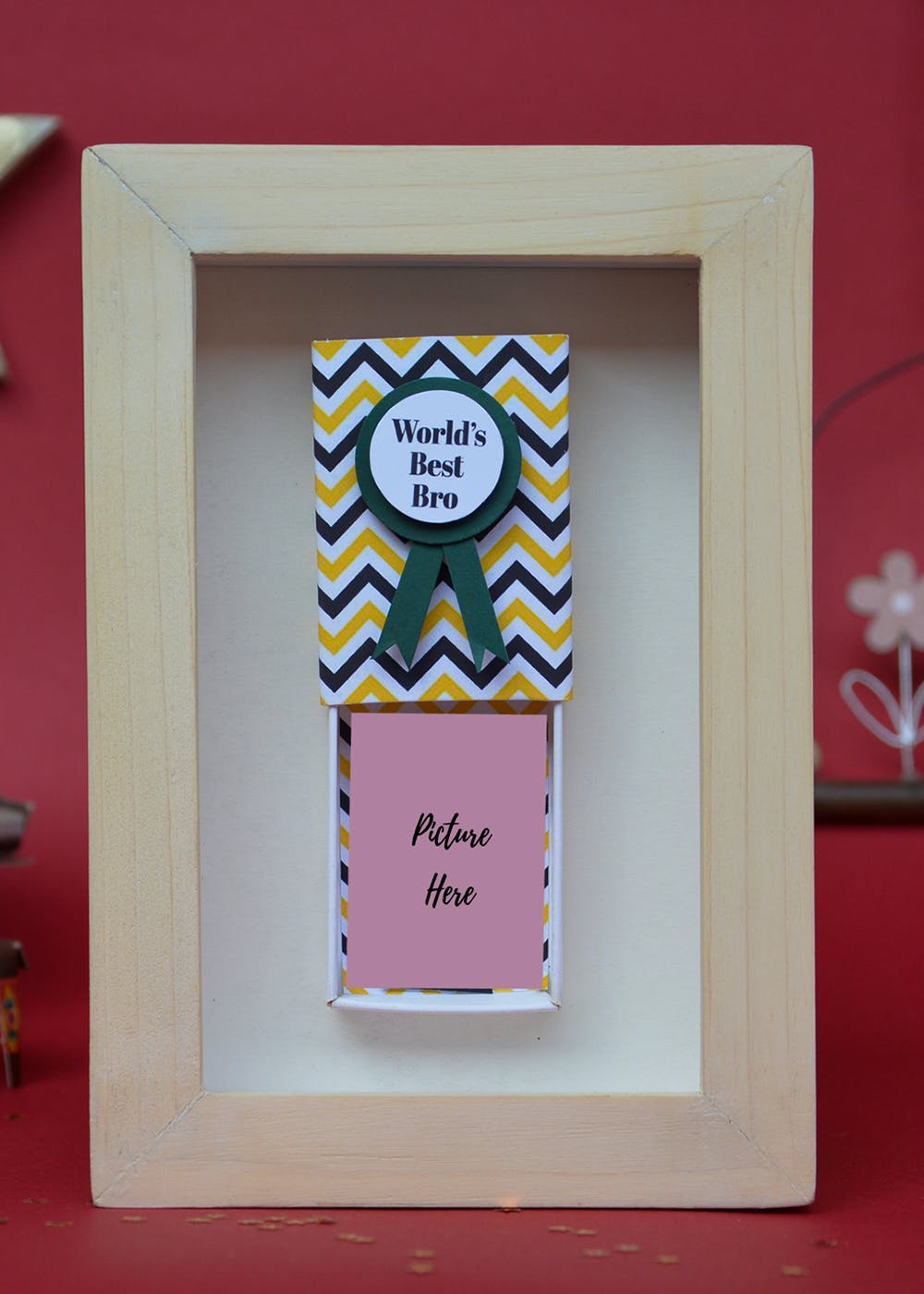 Get World's Best Bro Matchbox Pinewood Frame at ₹ 550 | LBB Shop