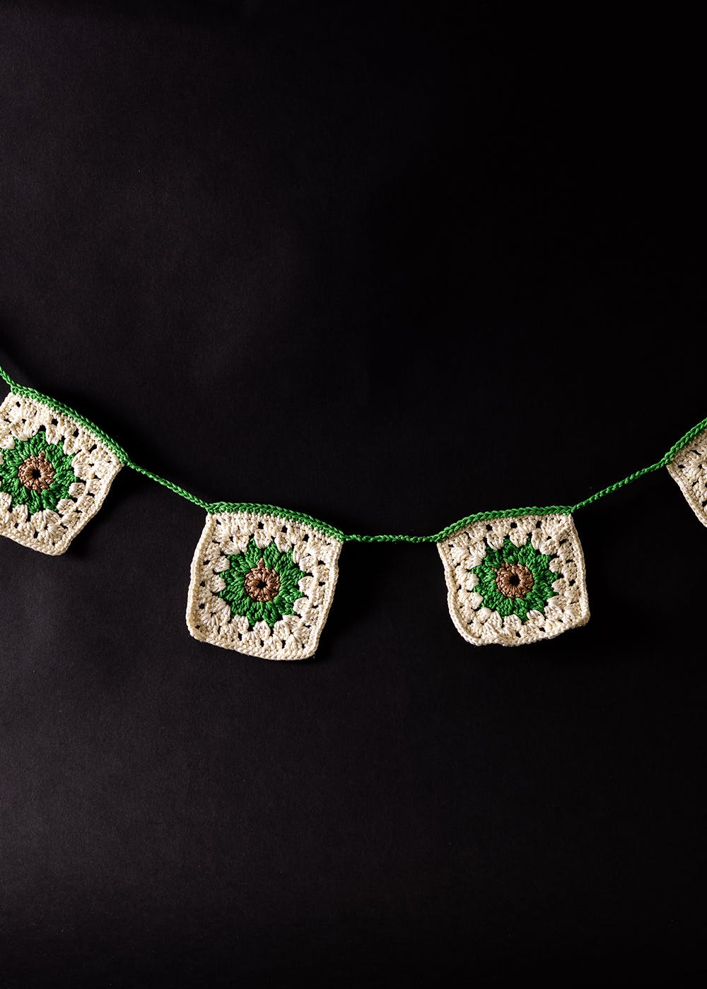 Get Crochet Square Bunting - Green at ₹ 1150 | LBB Shop