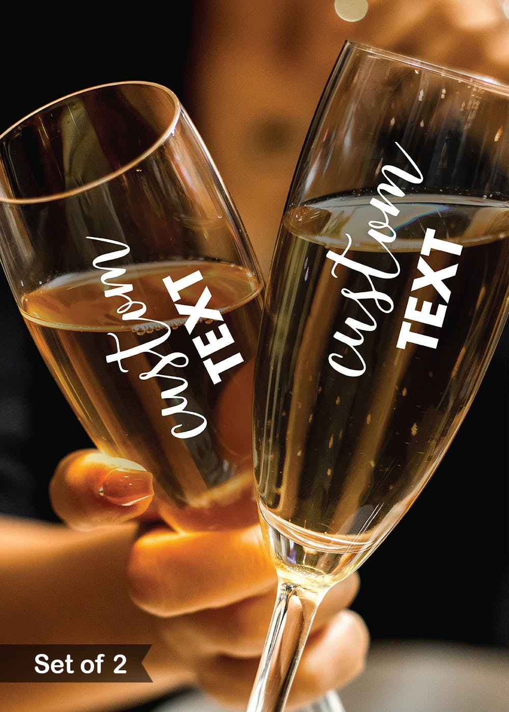 Get Personalized Champagne Glass - Set of 2 at ₹ 1249 | LBB Shop