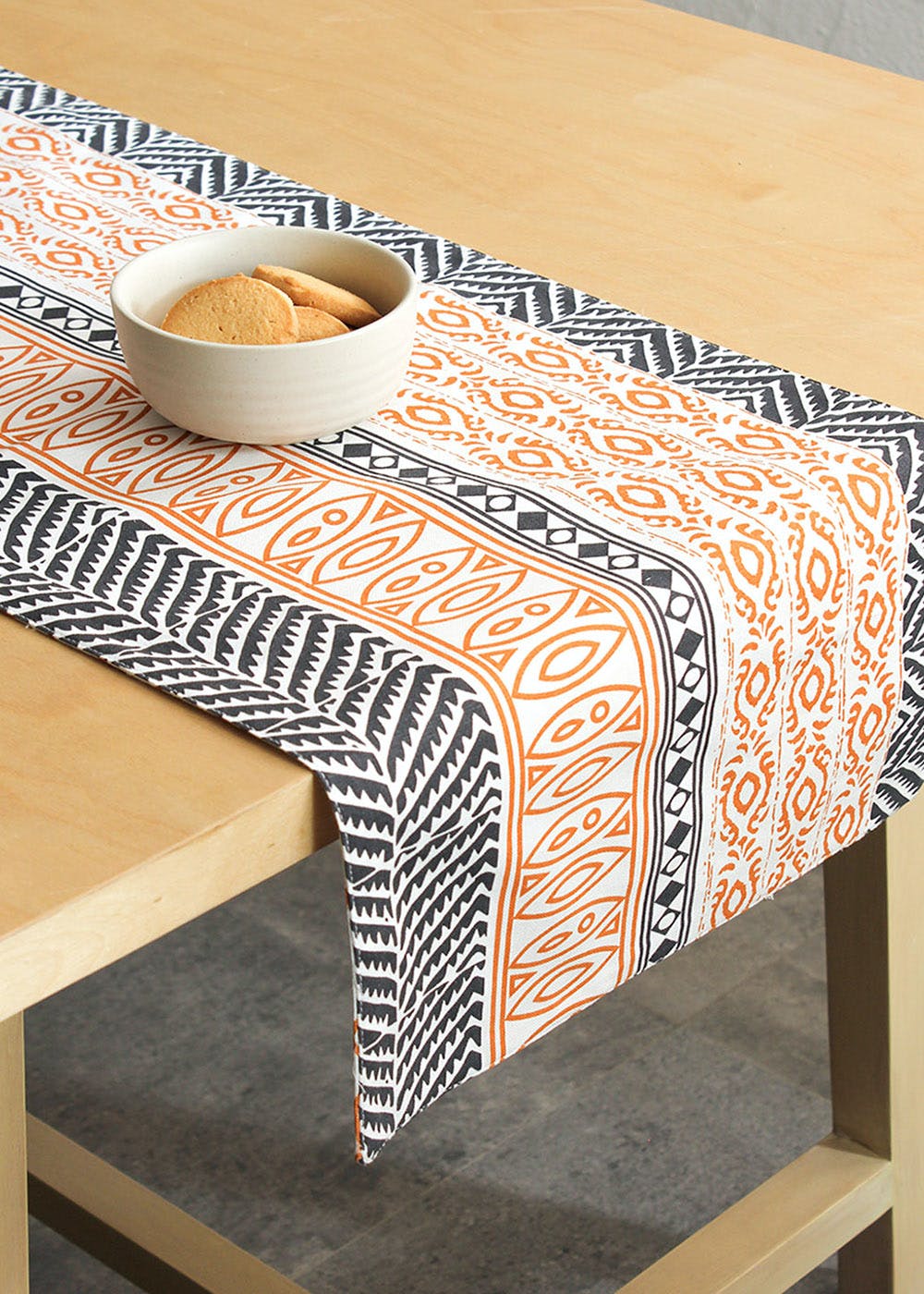 Get Panel Contrast Abstract Printed Table Runner at ₹ 899 | LBB Shop