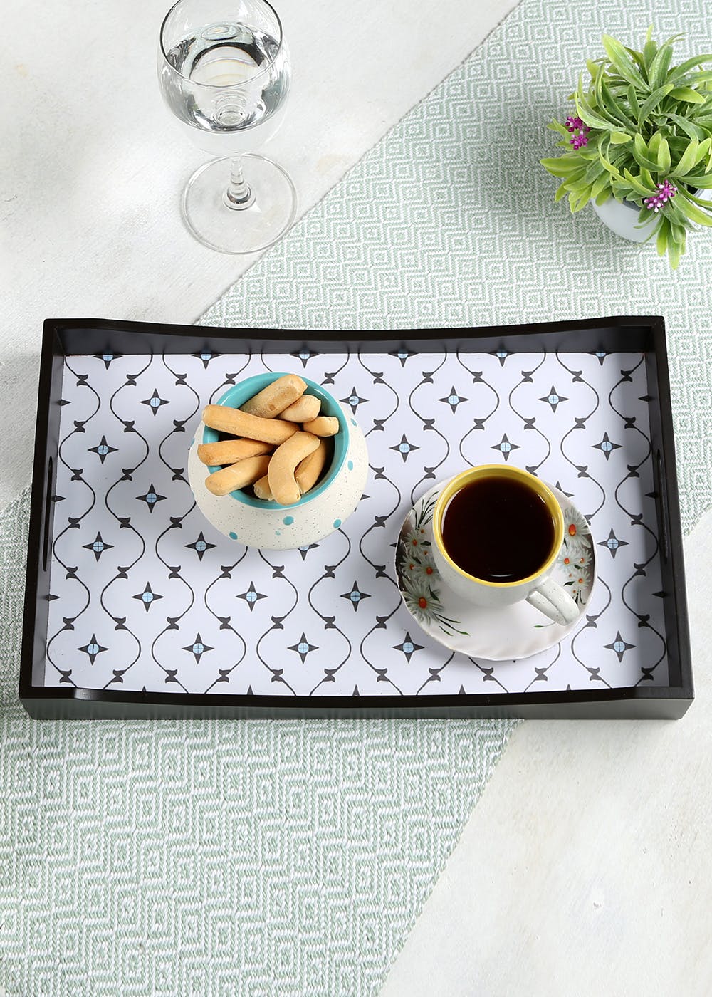 Get Star MDF Large Rectangular Serving Tray at ₹ 989 | LBB Shop