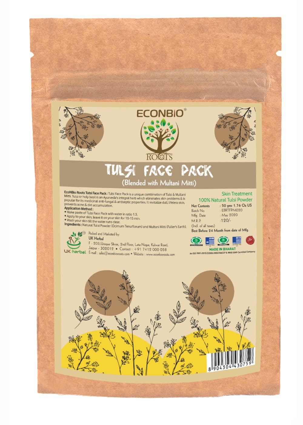 Get Tulsi Face Pack - 50gm (Pack of 3) at ₹ 360 | LBB Shop