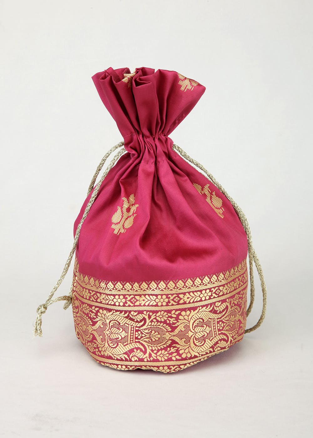 Get Ethnic Pink Fabric Potli at ₹ 299 | LBB Shop