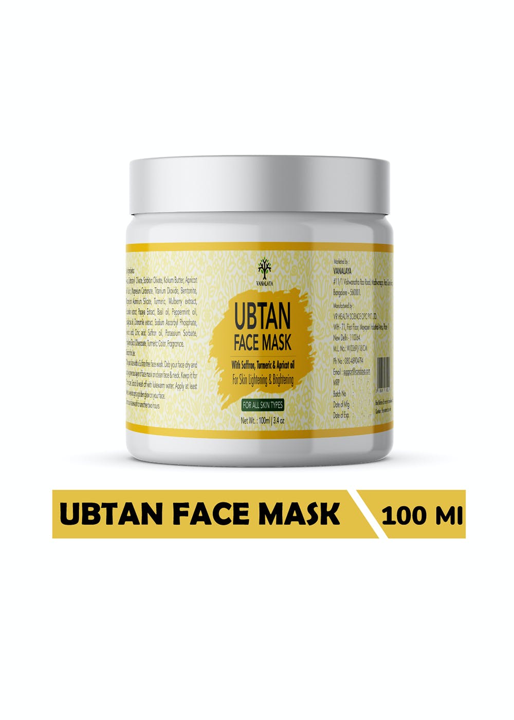 Get Ubtan Face Mask with Saffron, Turmeric & Apricot Oil - 100ml at ₹ 350 | LBB Shop