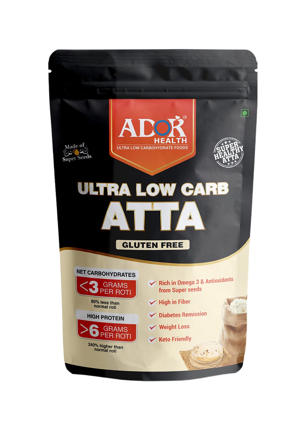 Get Ultra Low Carbohydrate Gluten Free Keto Roti Atta - 930 Grams at ...