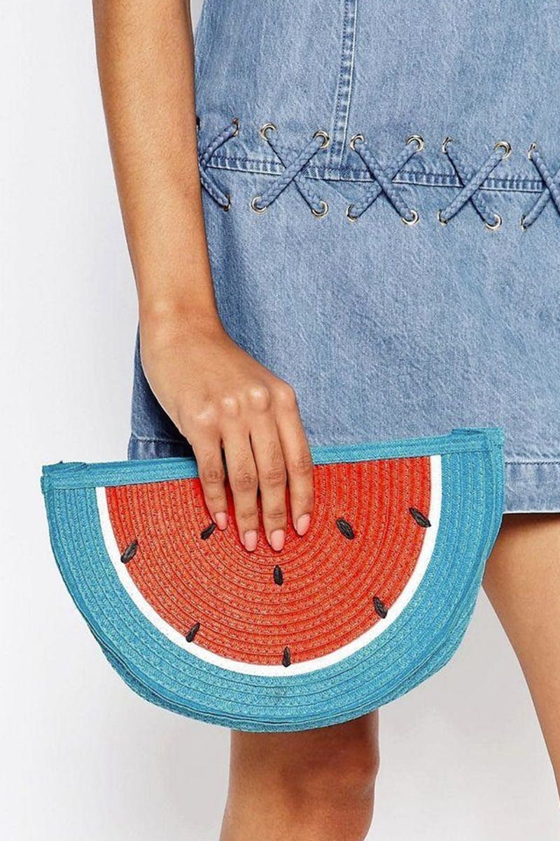 Get Watermelon Slice Woven Clutch at ₹ 1121 | LBB Shop