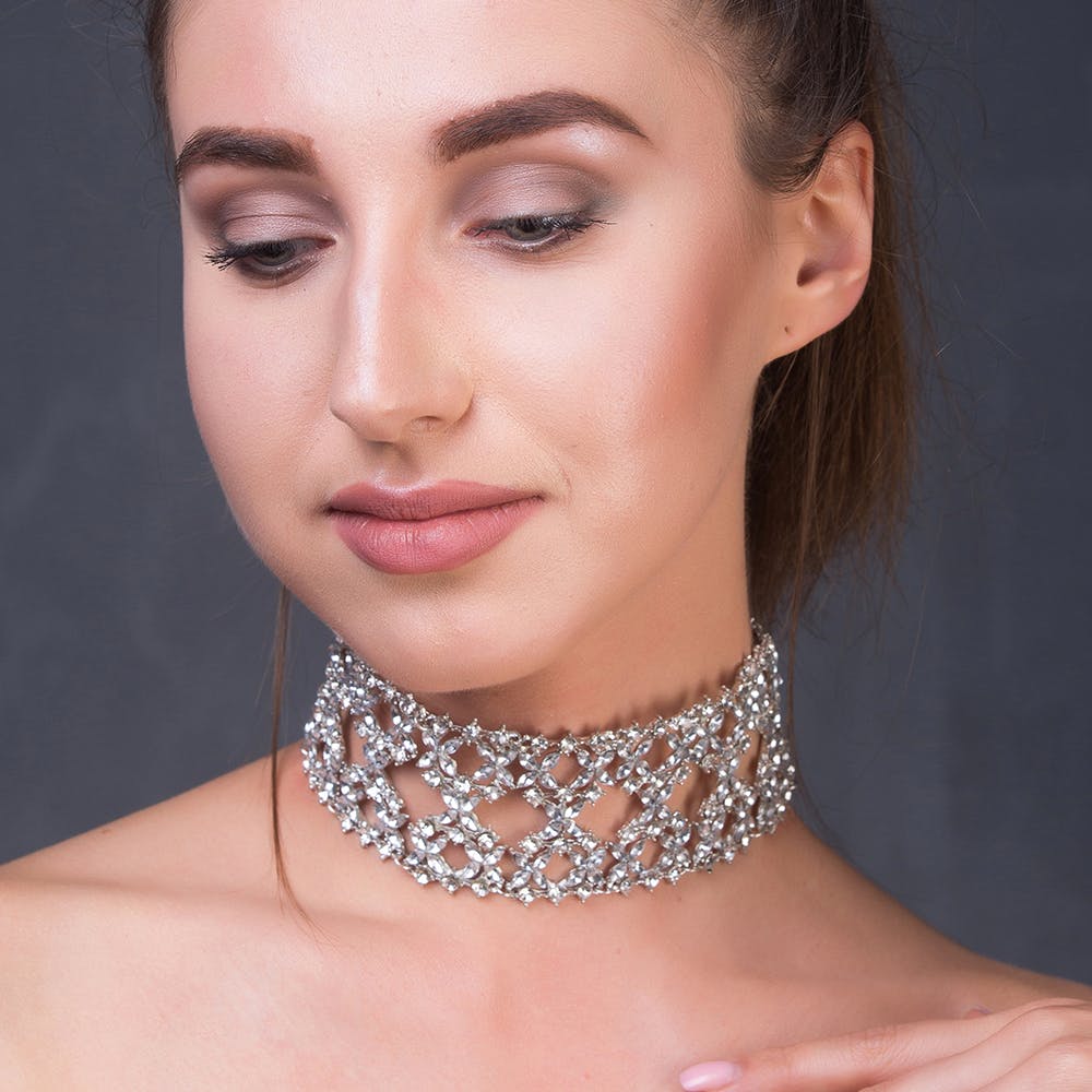Get Crystal Embellished Statement Choker at ₹ 868 | LBB Shop