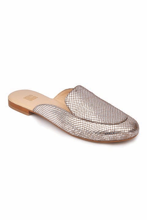 Get Textured Silver Flat Mules at ₹ 3000 | LBB Shop