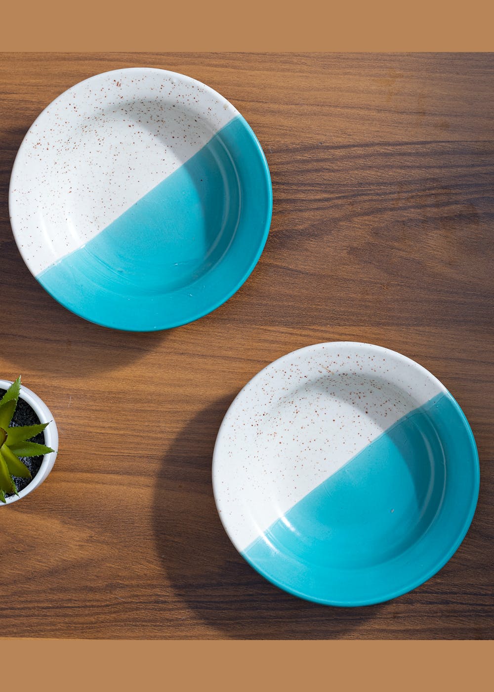 Get Blue & White Pasta Plates - Set of 2 at ₹ 799 | LBB Shop