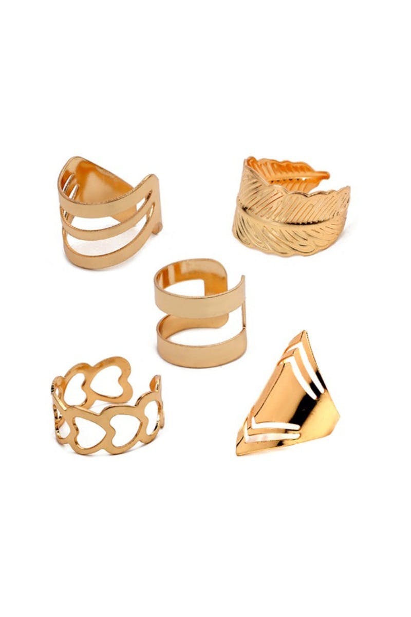 Get Geometric stackable ring set at ₹ 399 | LBB Shop