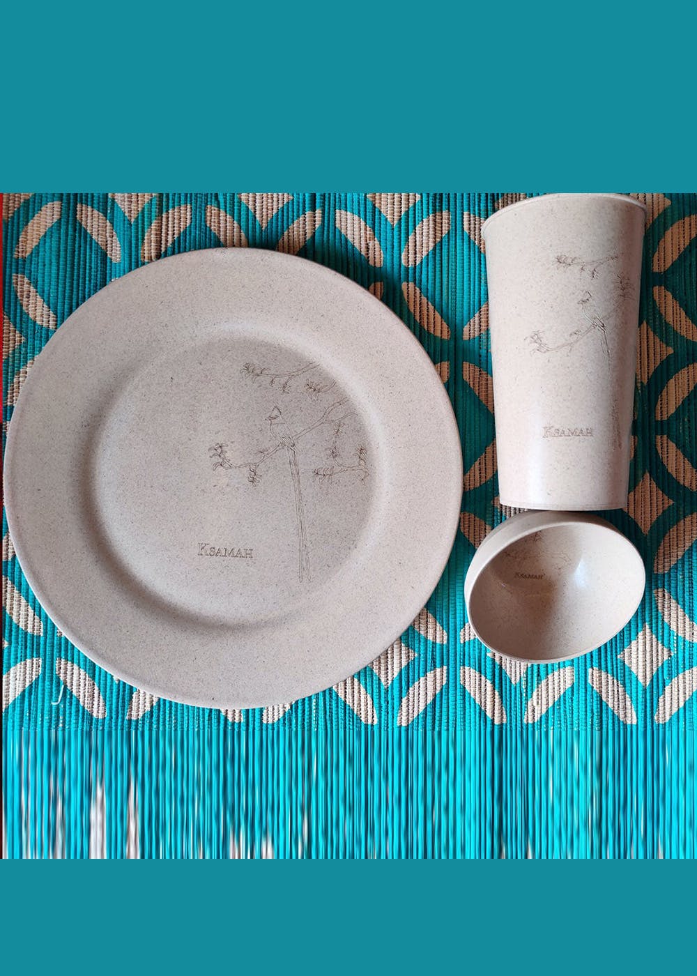 Get Eco-Friendly Rice Husk Dinnerware (1 Plate, 1 Glass, 1 Bowl) at ...