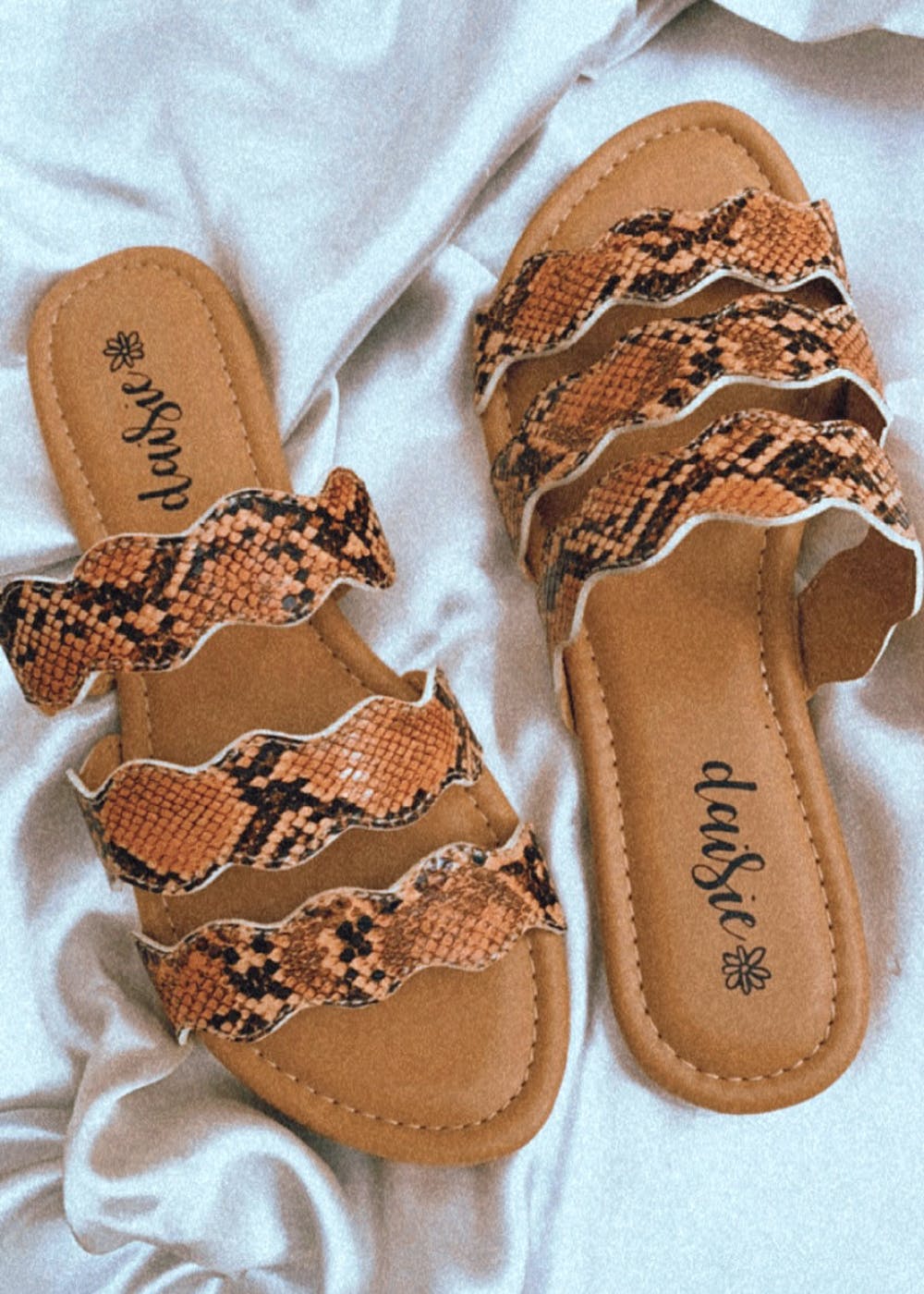 Get Scallop Detail Animal Printed Triple Strappy Slides at ₹ 1400 | LBB ...